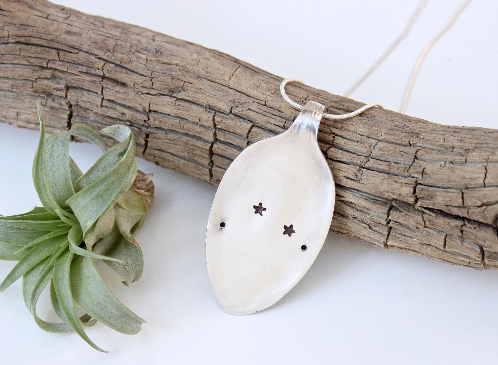 Zodiac Necklace Custom Constellation Silver Spoon Pendant - Etsy