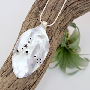 Zodiac Necklace - Custom Constellation - Silver Spoon Pendant - Vintage ...