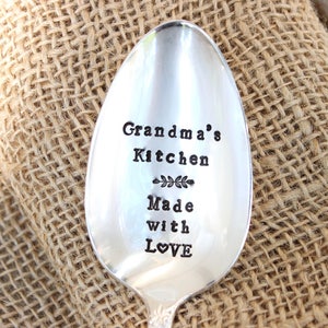 Grandma's Kitchen Spoon - Custom Handstamped Spoon - Thanksgiving ...