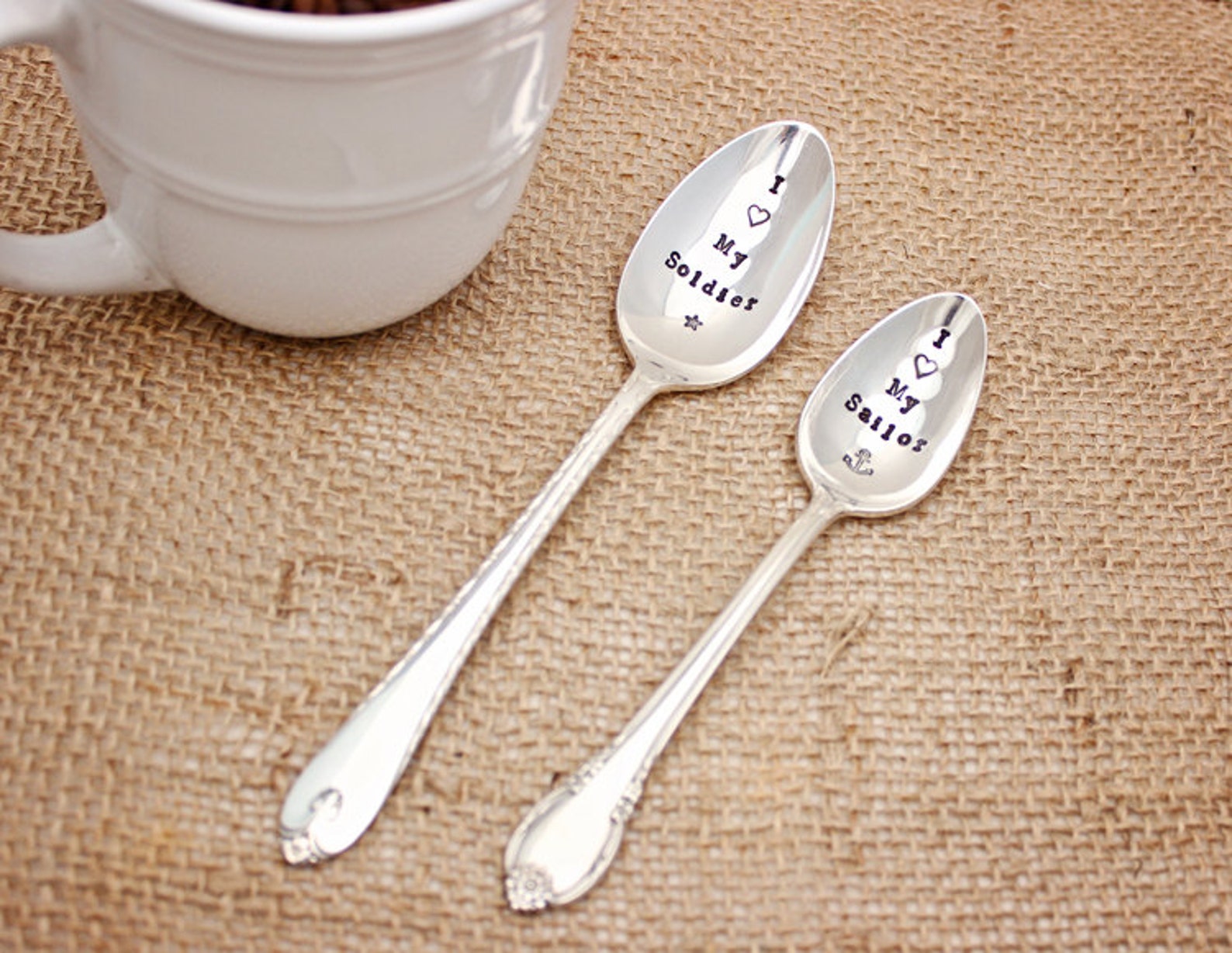 I Like You and I Love You Spoon Hand Stamped Handstamped - Etsy