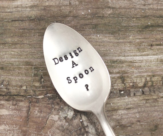 Custom Spoon Hand Stamped Personalized Coffee Tea Cereal | Etsy