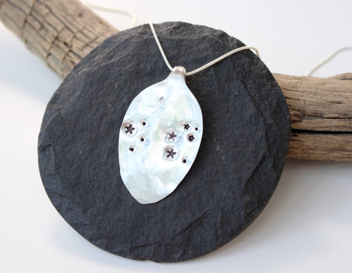 Zodiac Necklace Leo Constellation Silver Spoon Pendant - Etsy