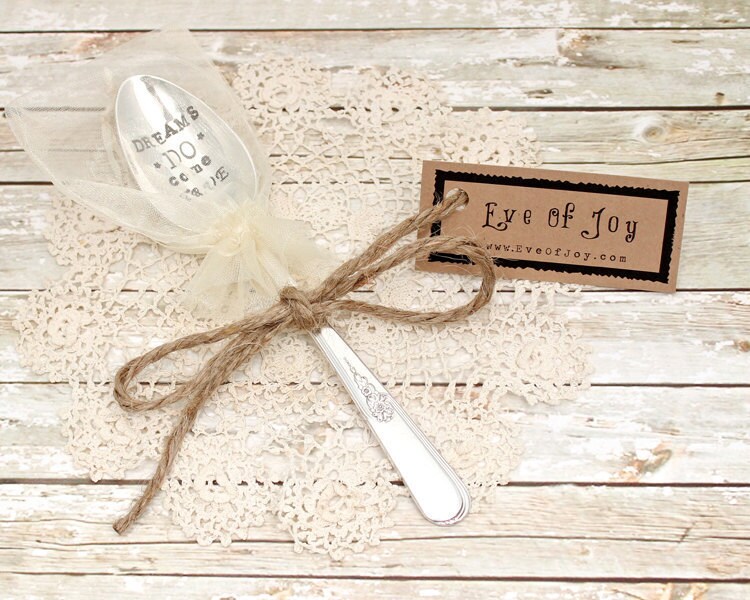 I Woof You Spoon - Hand Stamped Vintage Silver Plated Teaspoon, Dog ...