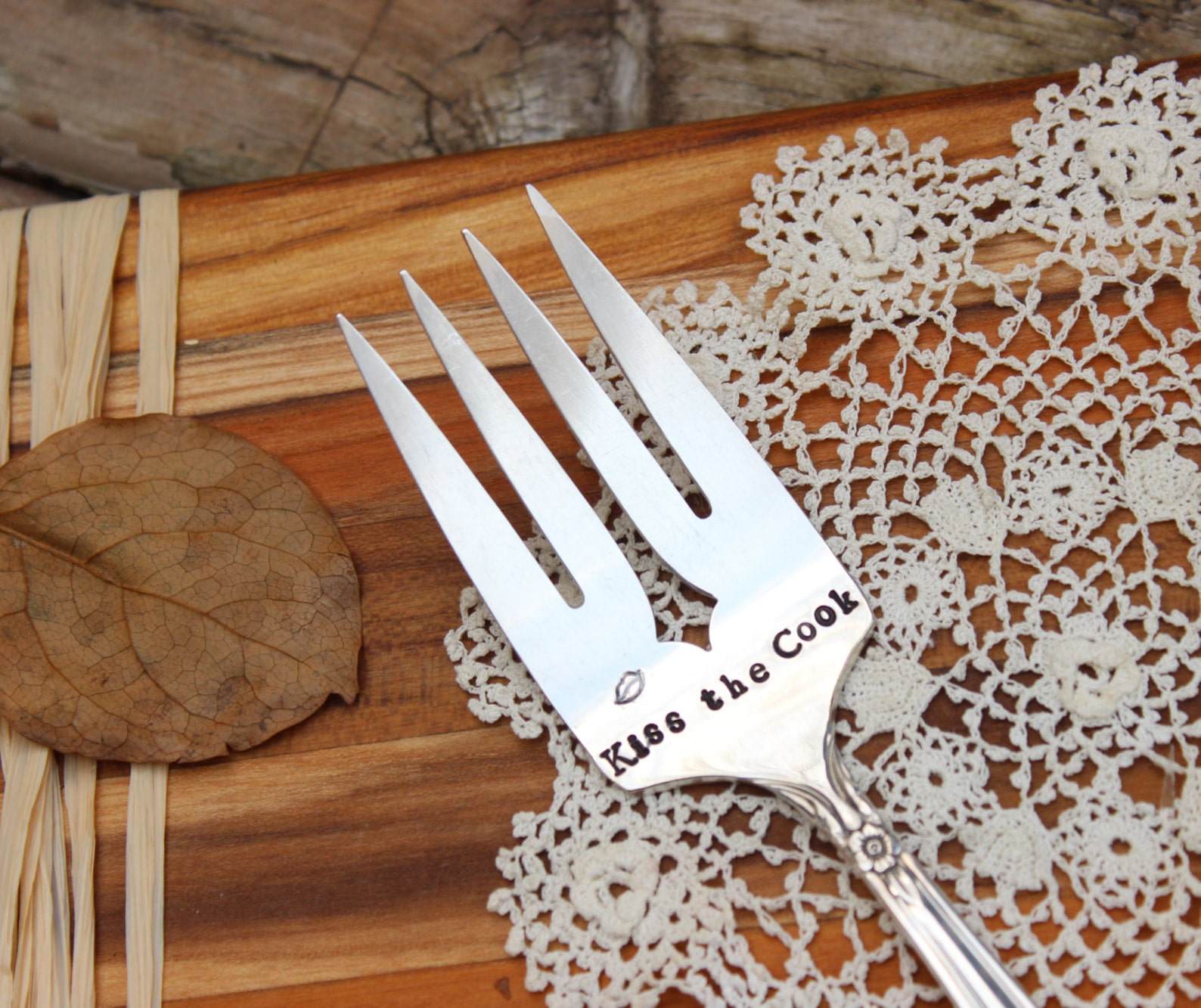 Kiss the Cook Serving Fork Server Vintage Silver Plate - Etsy