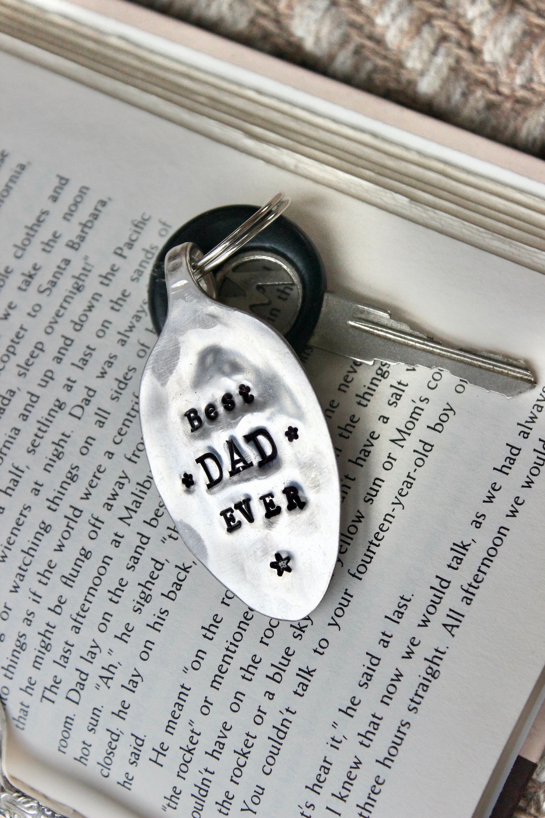 Best Dad EVER Keychain - Vintage Silverplate Spoon - Dads Fathers Day ...