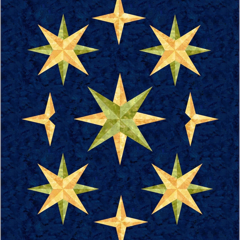 Mariners Compass Quilt Pattern - Etsy