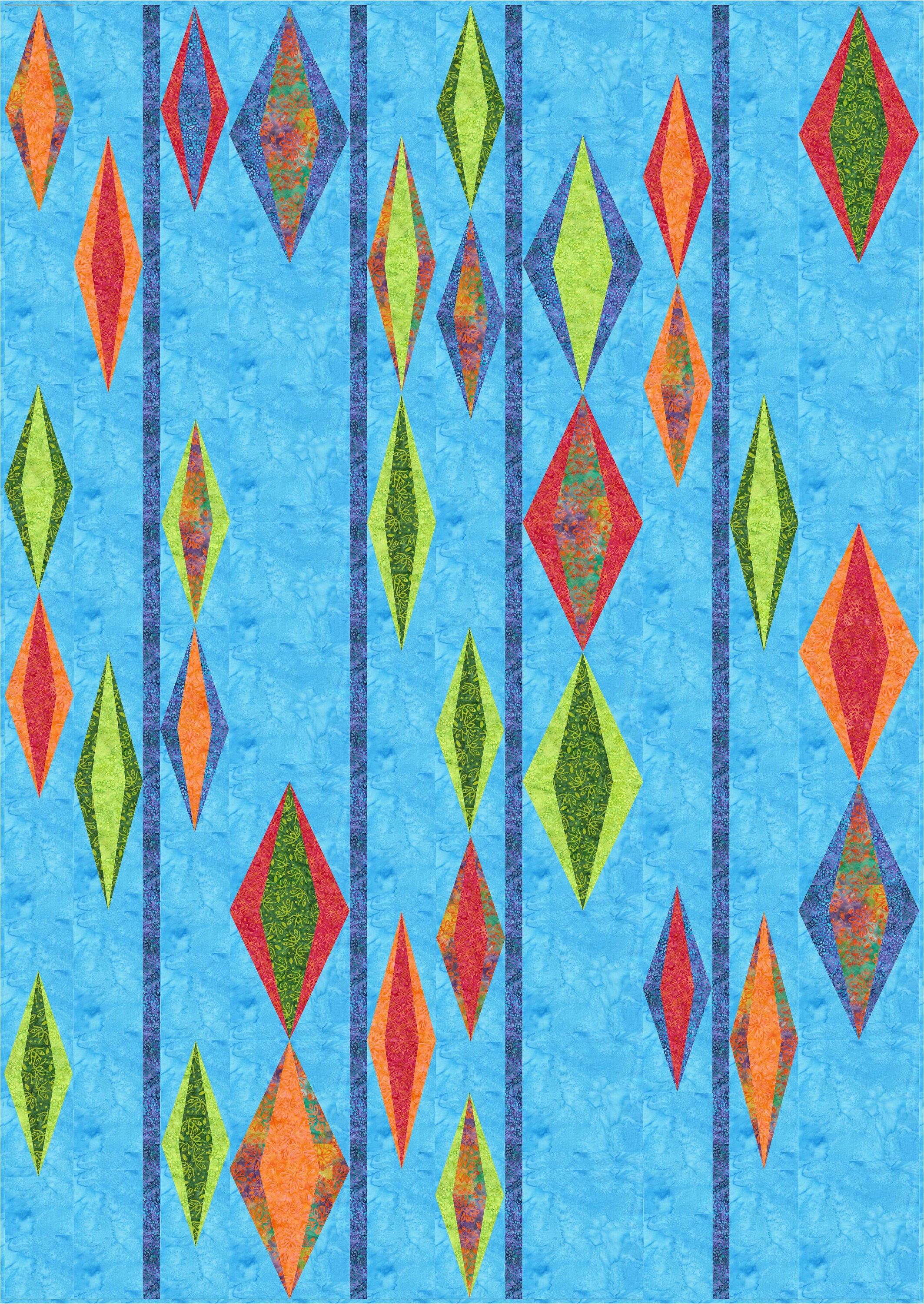 Diamond Dance Paper Piecing Pattern - Etsy