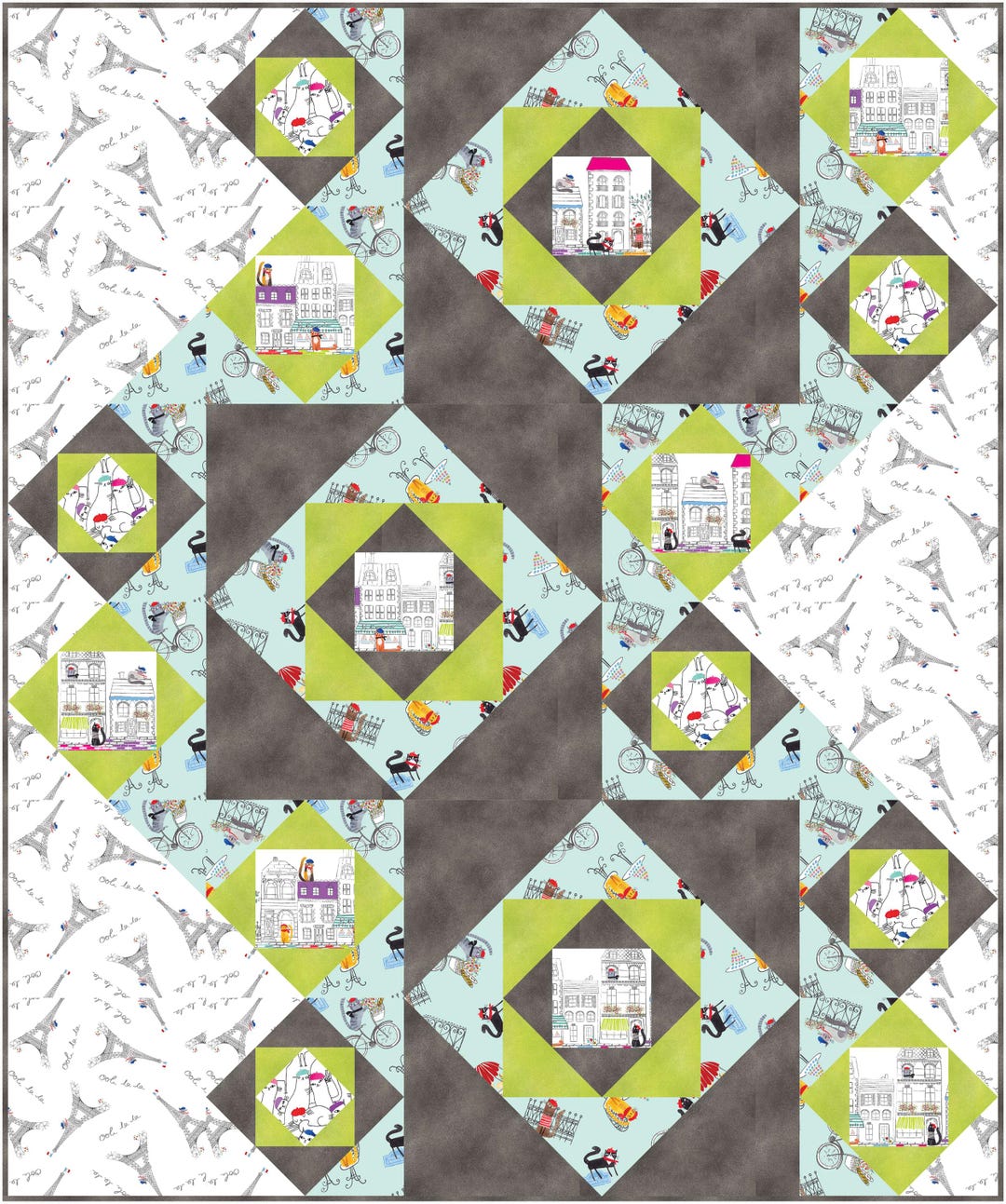 Frabjous Cats in Paris PDF Pattern Download - Etsy