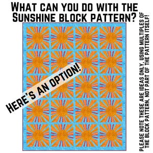 Sunshine Quilt Block PDF Pattern Download - Etsy