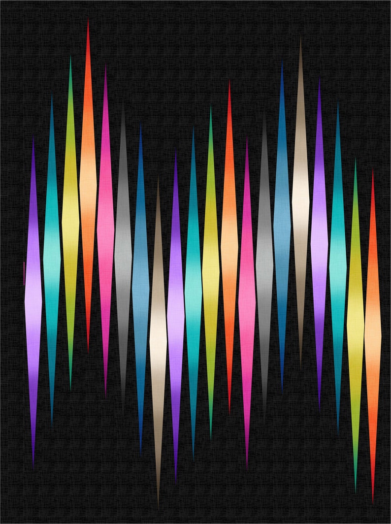 Sound Waves Pattern Gradations PDF Pattern Download - Etsy