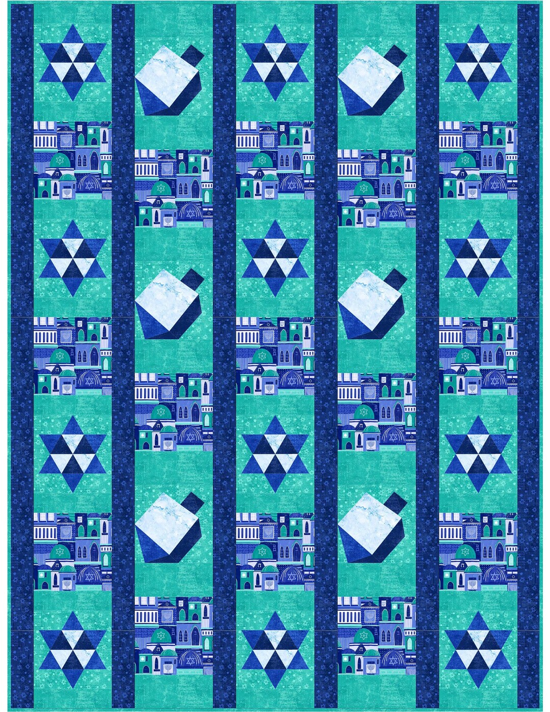 Festival Hanukkah Quilt Pattern (Download Now) - Etsy