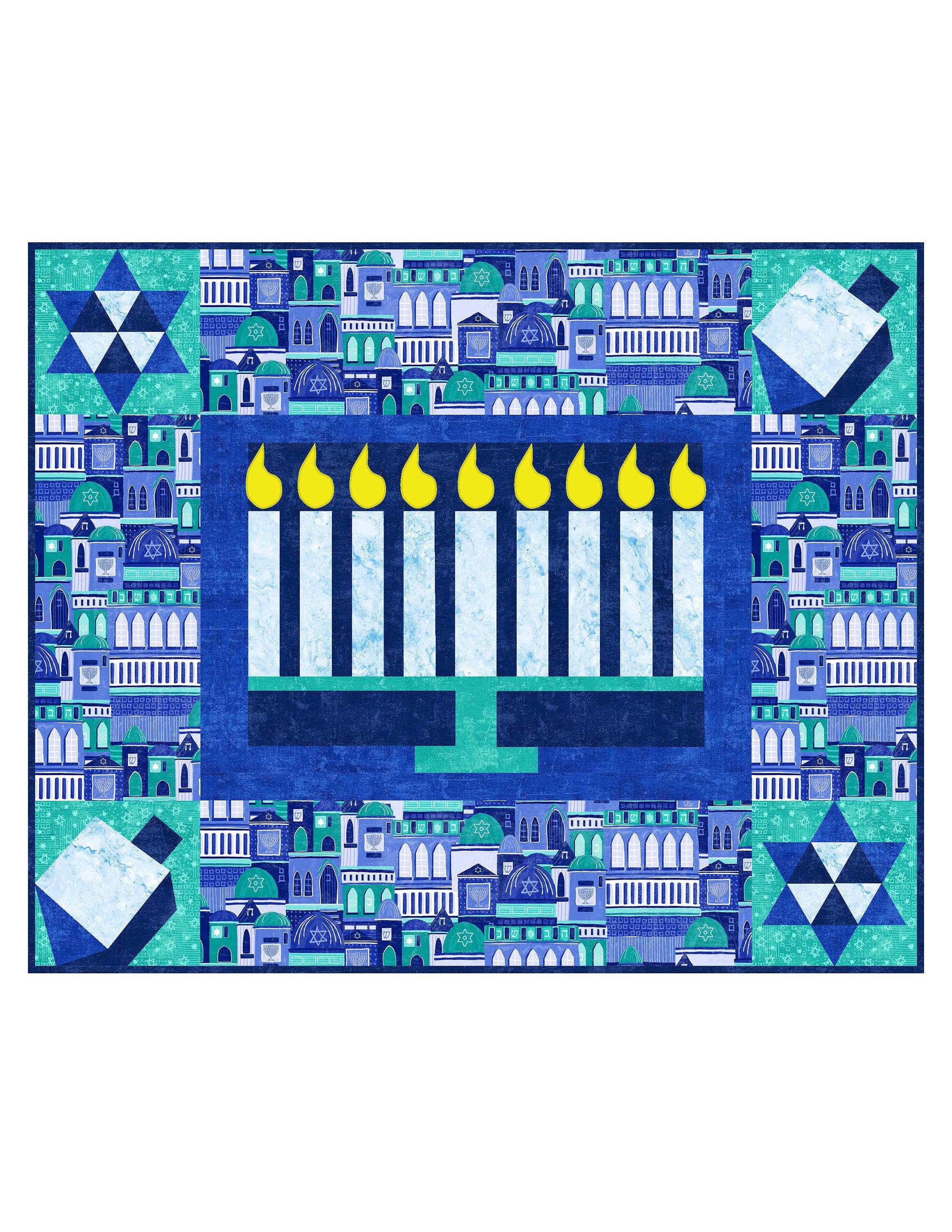 Festival Hanukkah Quilt Pattern (Download Now) - Etsy