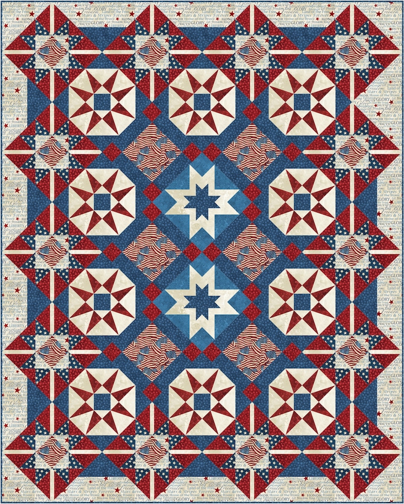 Star Spangled Banner Quilt Pattern Download - Etsy