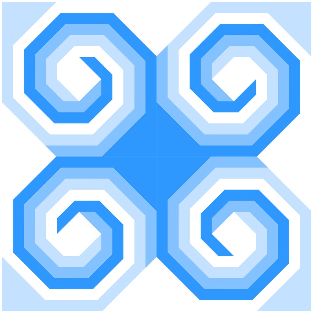 Wave Quilt Block PDF Pattern Download - Etsy