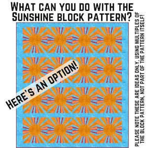Sunshine Quilt Block PDF Pattern Download - Etsy
