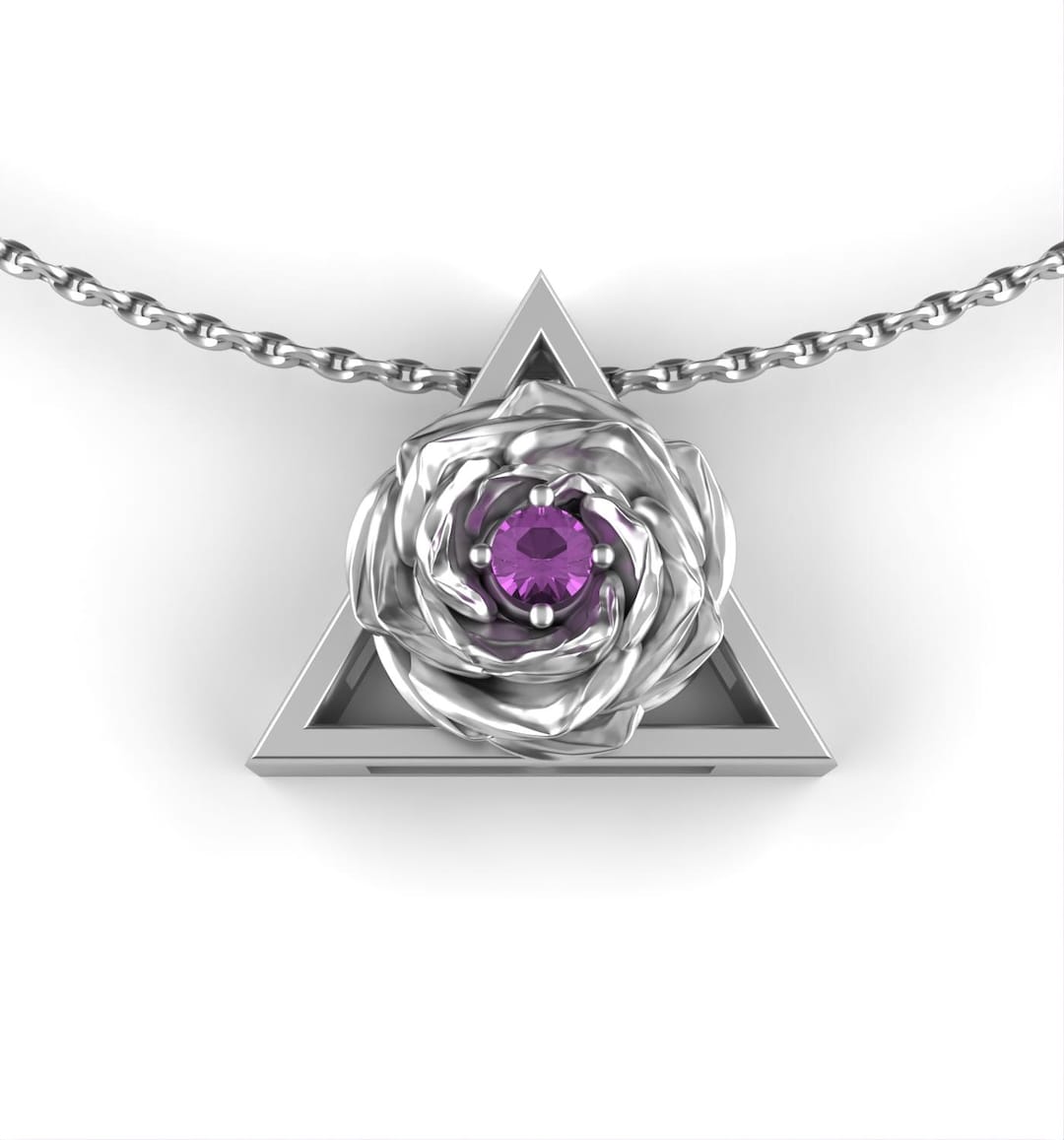 June - Triangle Symbol - Rose Birth Flower - Alexandrite Birth Stone - Etsy