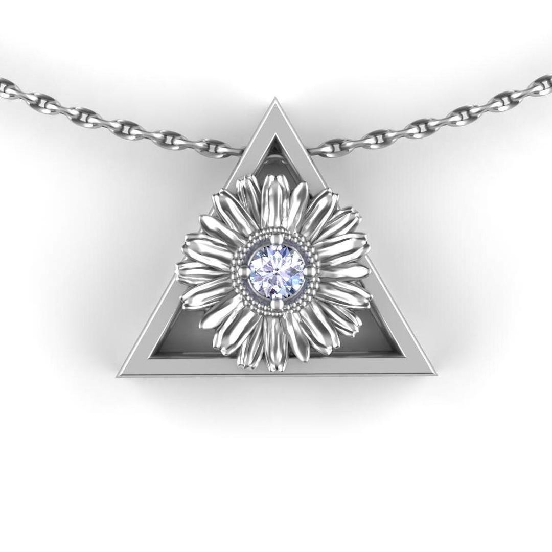 April-triangle Symbol- Daisy Birth Flower-diamond Birth Stone - Etsy