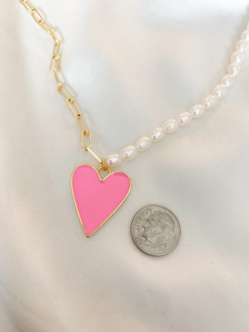 Gold Filled Paperclip Chain and Freshwater Pearl Split Half - Etsy