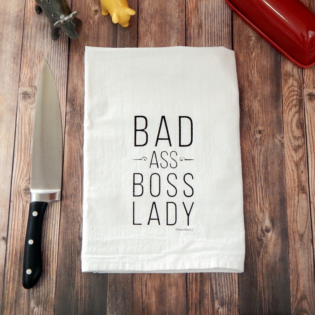 Bad Ass Boss Lady Tea Towel - Etsy