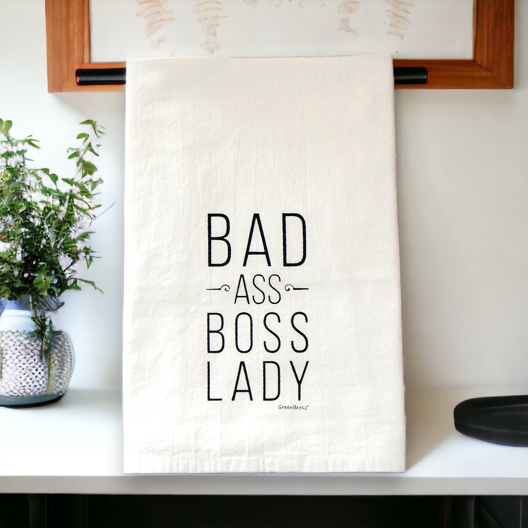 Bad Ass Boss Lady Tea Towel - Etsy