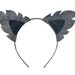 Grey and Black Wolf Ears Headband Birthday Party Favors Costume Adult ...
