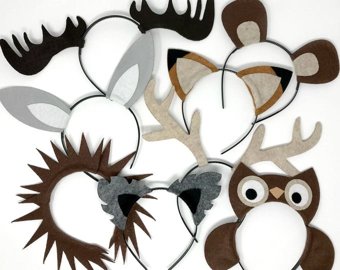Woodland Animal Headbands Woodland Birthday Party Supplies - Etsy