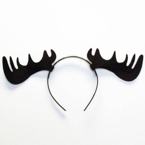 Moose Antlers Headband Birthday Party Ears Favors Woodland Camping ...