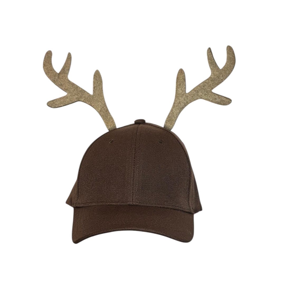 Cream Deer Antlers Hat Hunter Halloween Costume Woodland Party Adult ...