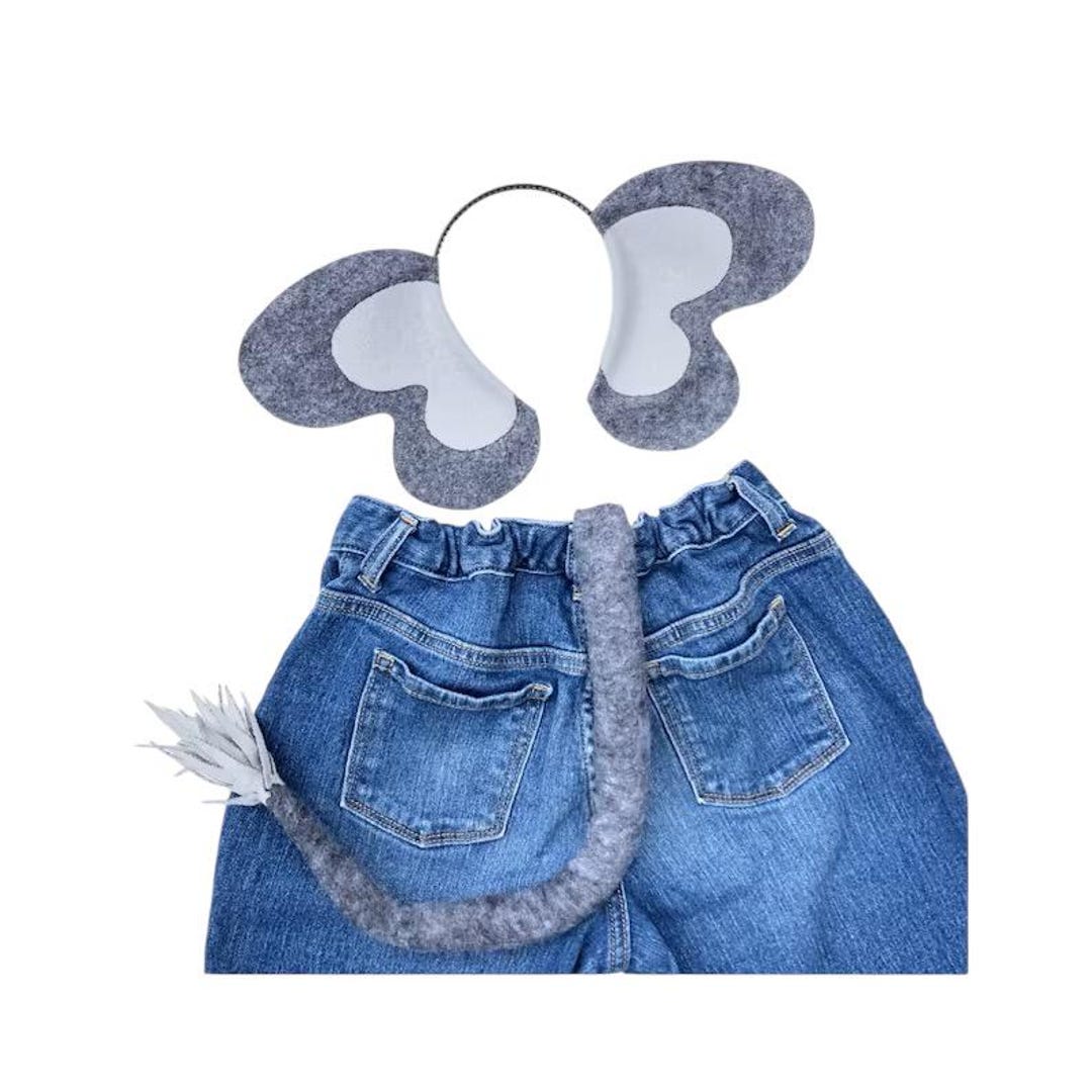 Elephant Ears and Tail Set Jungle Safari Zoo Animal Headband Birthday ...