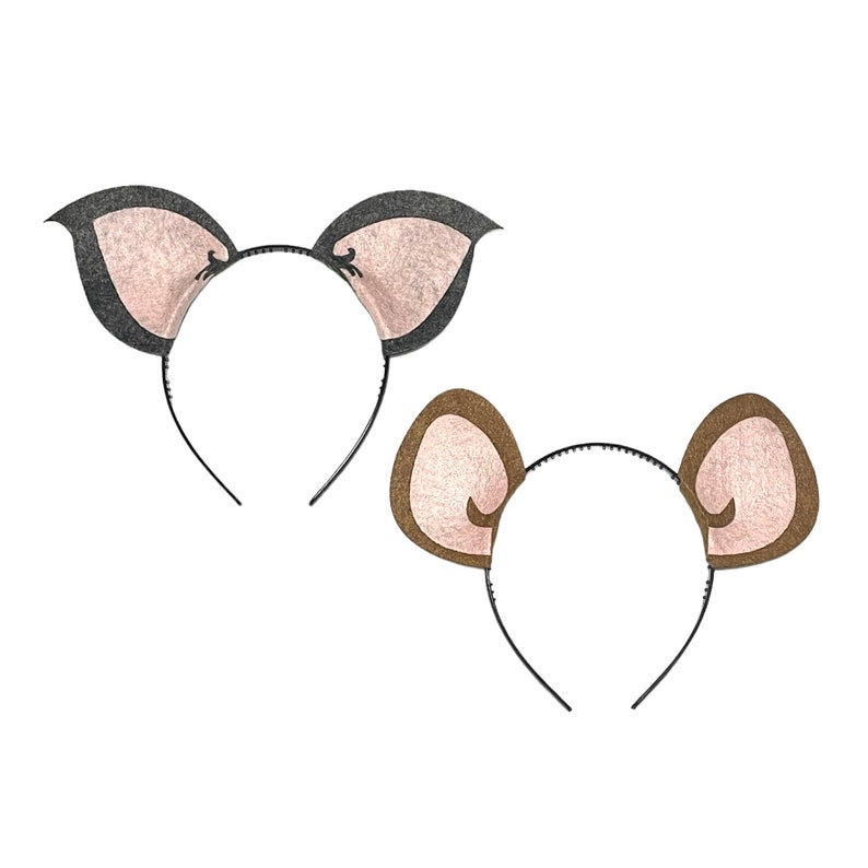 Mouse and or Cat Ears Tail Animal Headband Birthday Party - Etsy