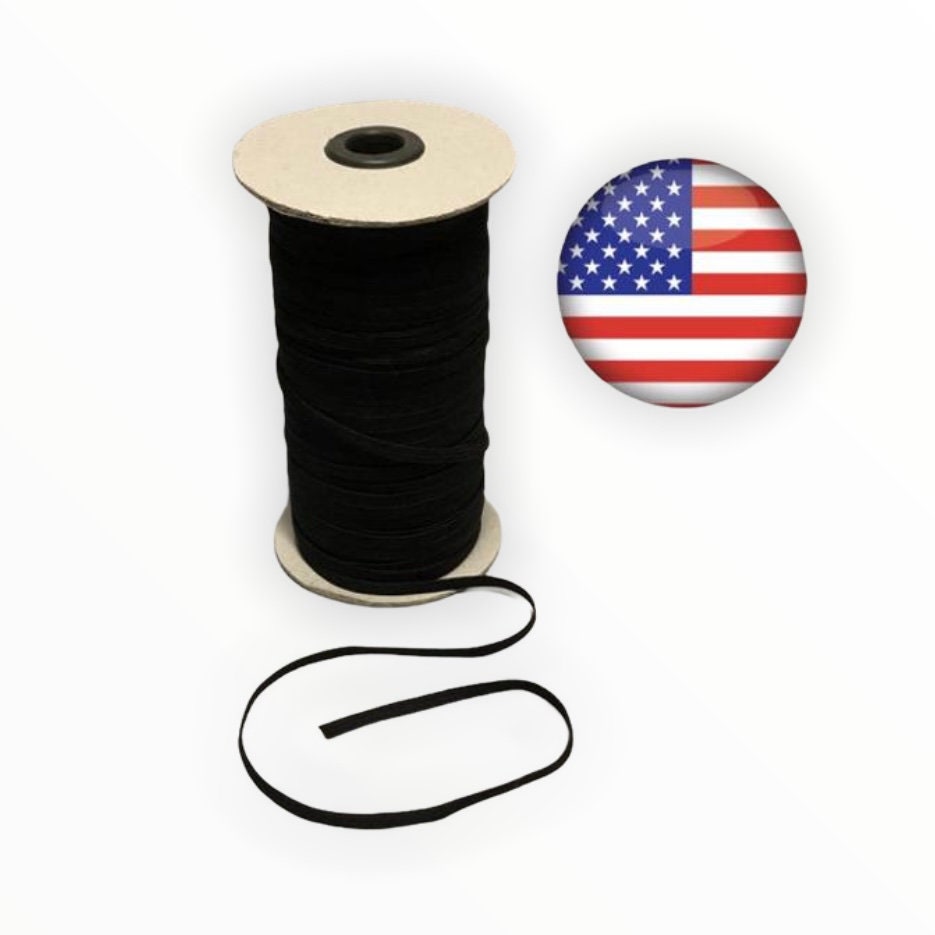 80 Yards 4-5 Mm Black Braided Elastic Roll Spool for Headbands | Etsy