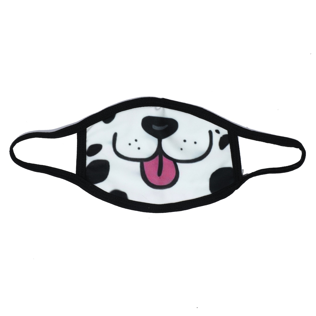 Dalmatian Dog Animal Face Mask Nose Mouth Ears Clothe Facemask With ...