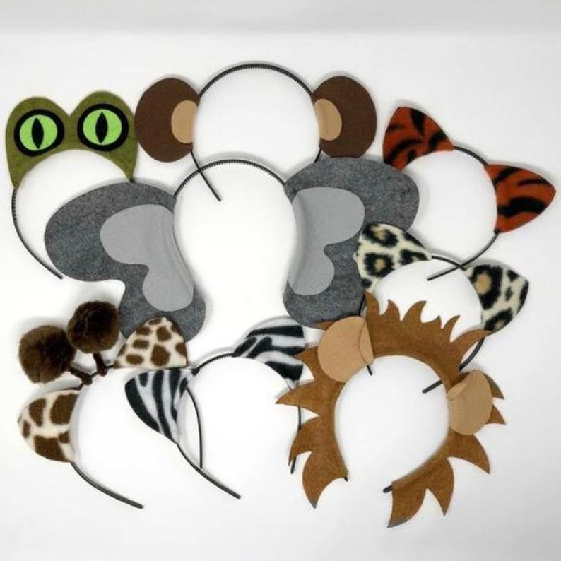 Wild Jungle Ear Headbands Safari Animals Theme Birthday Party | Etsy Canada