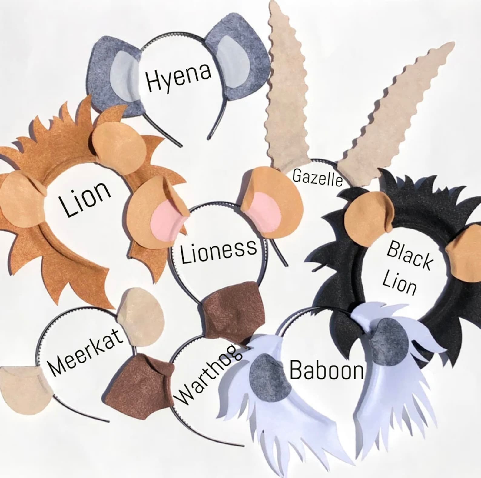 Wild Jungle Ear Headbands Safari Animals Theme Birthday Party - Etsy