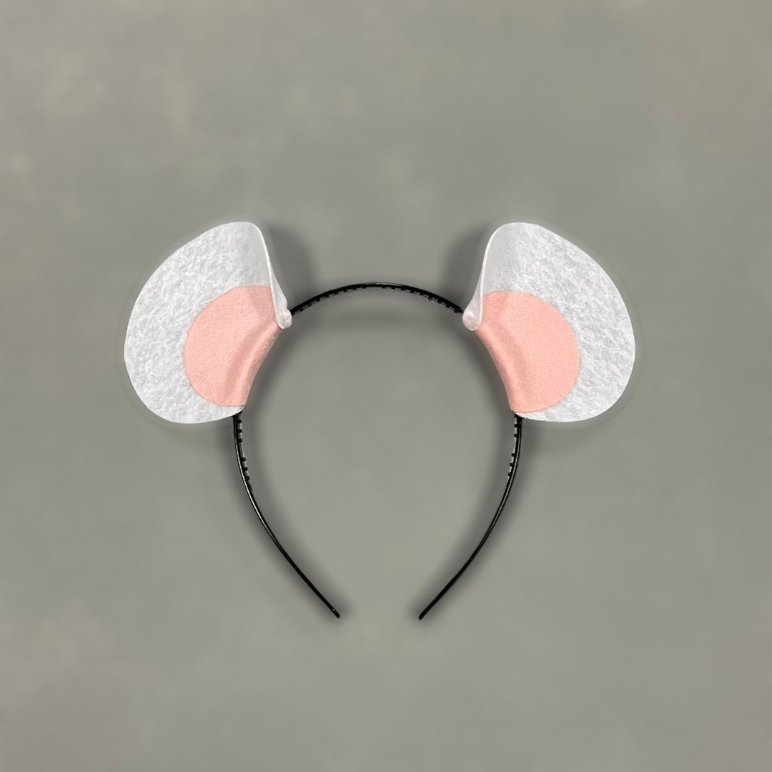White Pink Mouse Rat Ears Animal Headband Birthday Party Children Kid ...