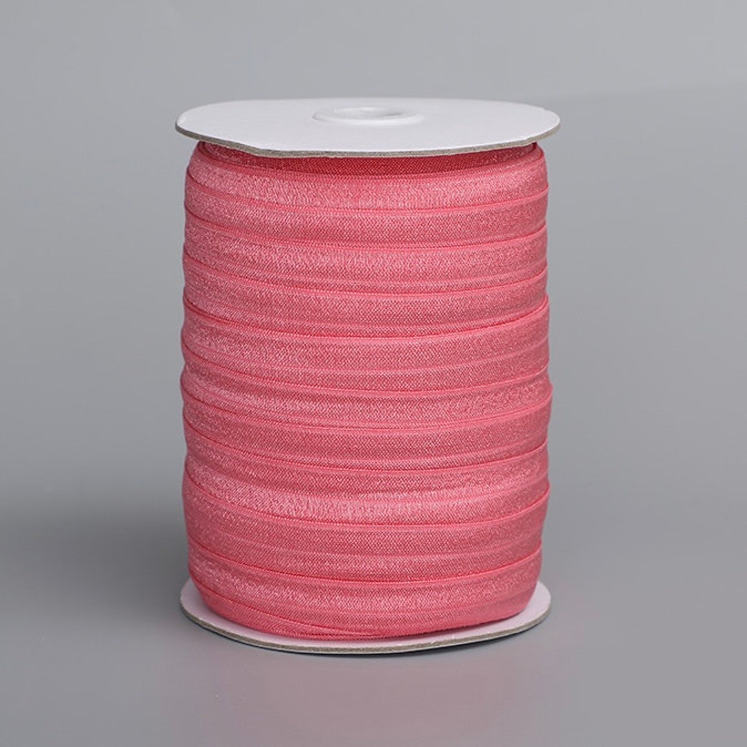 90 Yards 5/8” Bubble Gum Pink Elastic Roll for Headbands Clothing Bulk ...