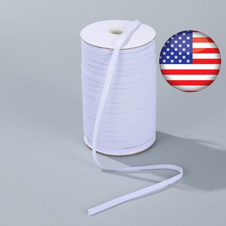 180 Yards Wholesale Spools 1/4 6mm Flat White Braided Elastic - Etsy