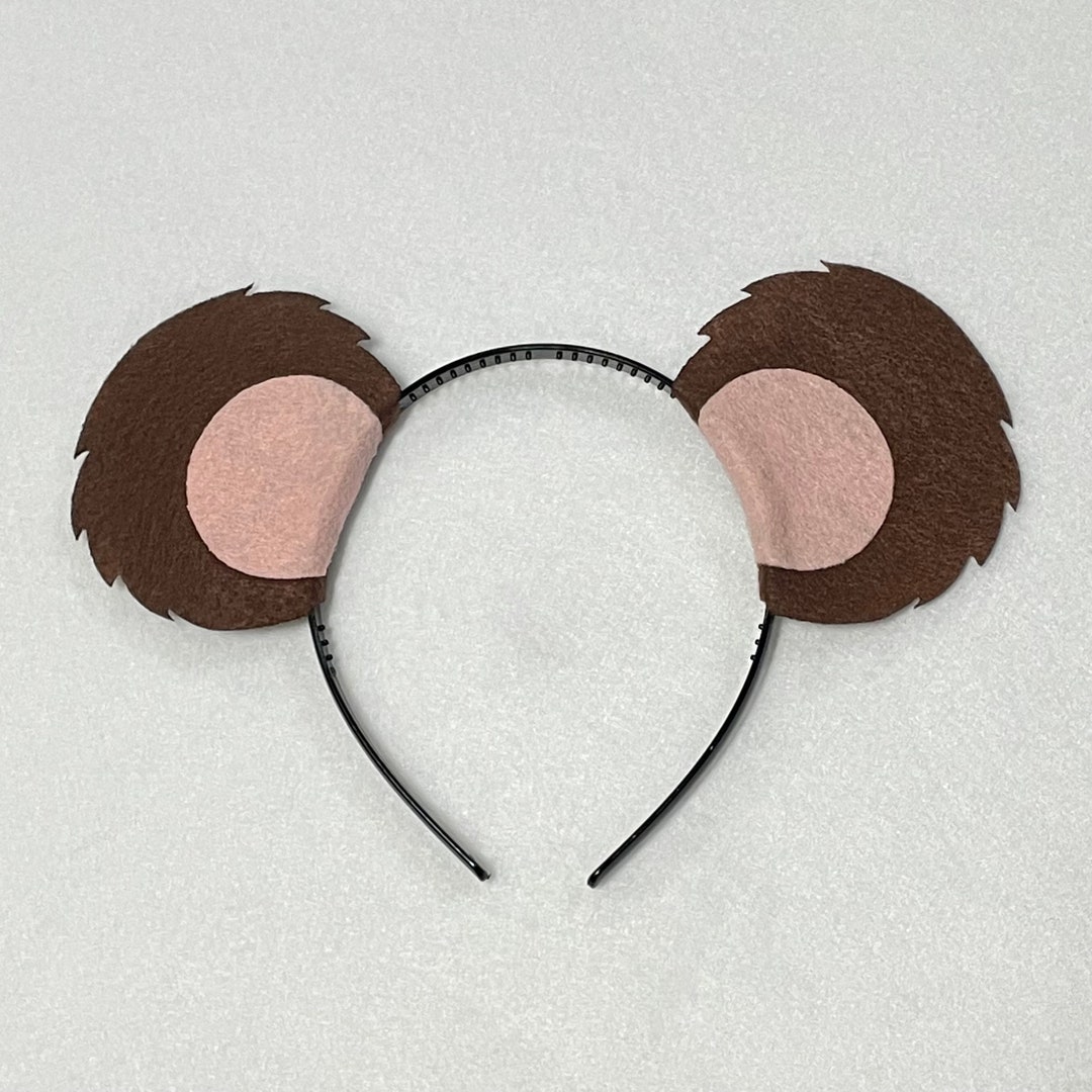 Brown and Pink Bear Theme Ears Headbands Birthday Party Favors Supplies ...