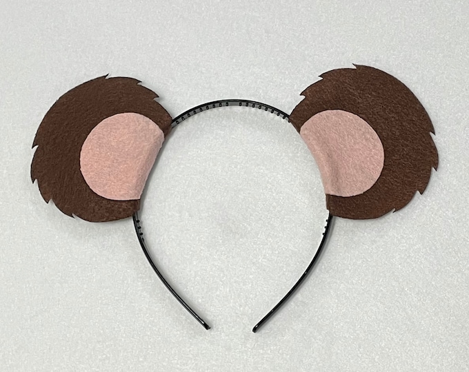 Tan and Brown Honey Bear Theme Ears Headbands Birthday Party - Etsy