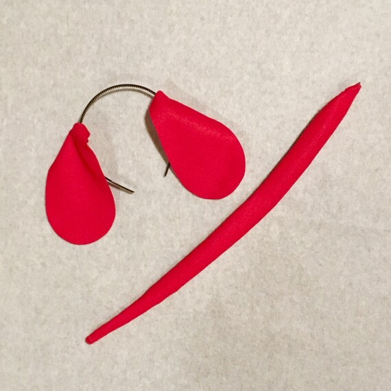 Red Dog Ears And/or Tail Set Animal Headband Birthday Party - Etsy