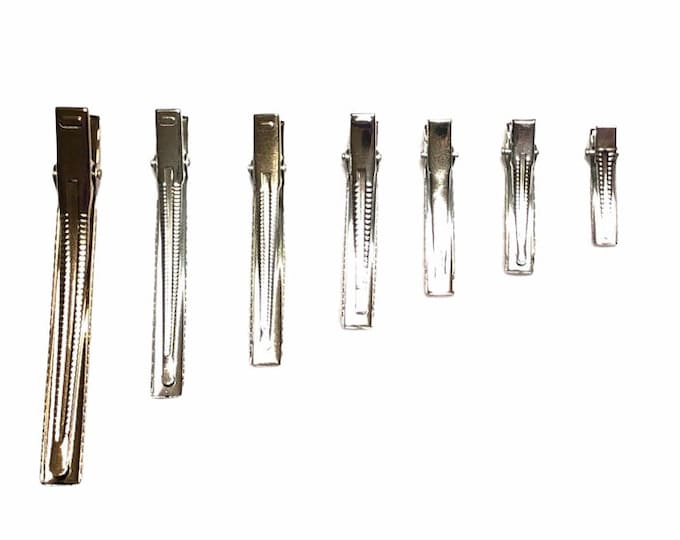 XL Brushed Silver Hair Barrette. Simply Textured: Silver Extra Large ...