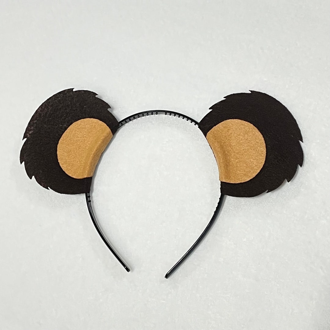 Dark Brown and Tan Bear Theme Ears Headbands Birthday Party - Etsy