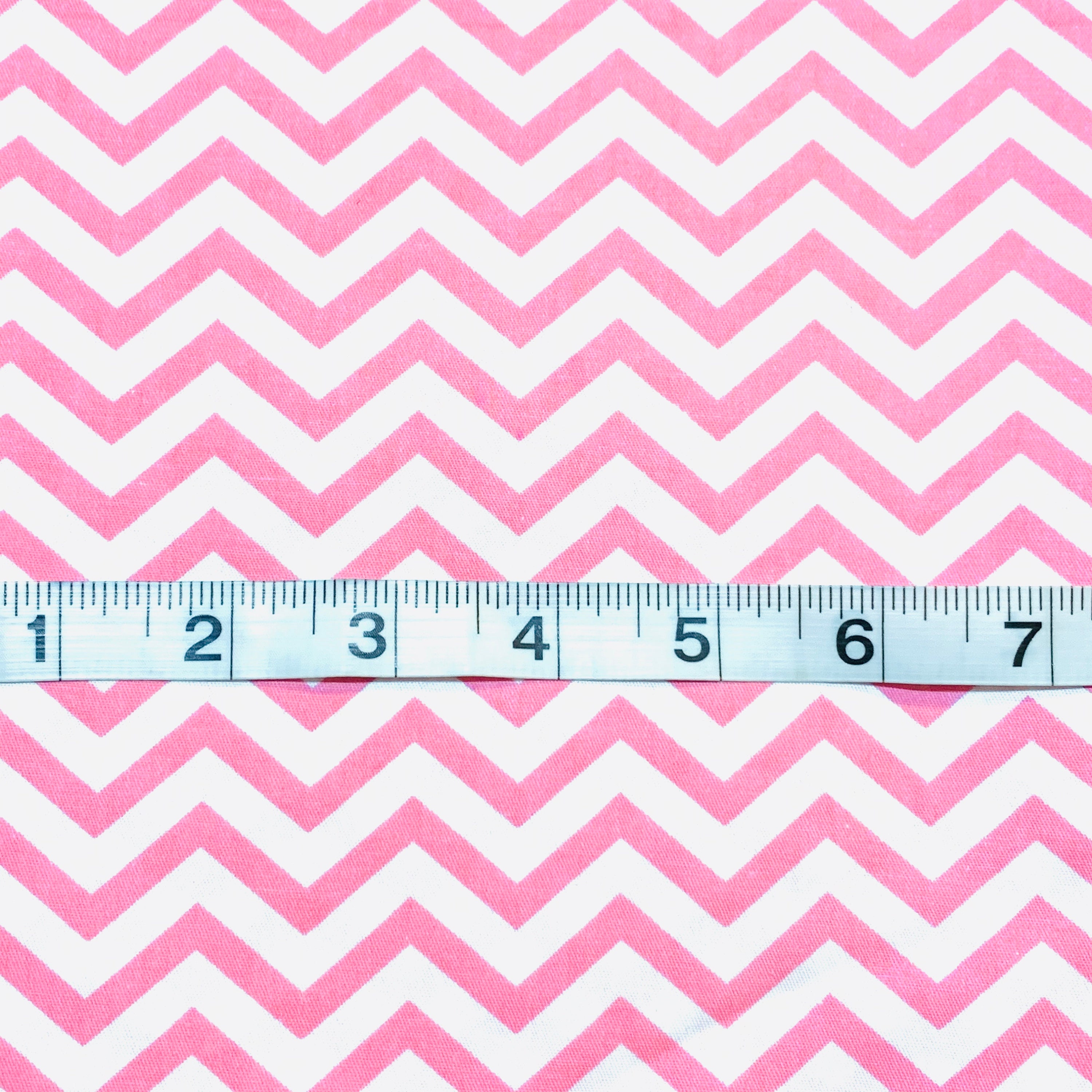 55 Width 100% Cotton Fabric Hot Pink Chevron Sold by the | Etsy