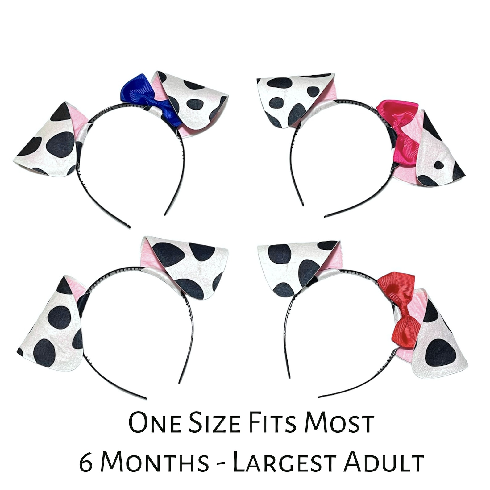 Dalmatian Dog Ears Headband Tail Tutu Iron on Spots Collar - Etsy