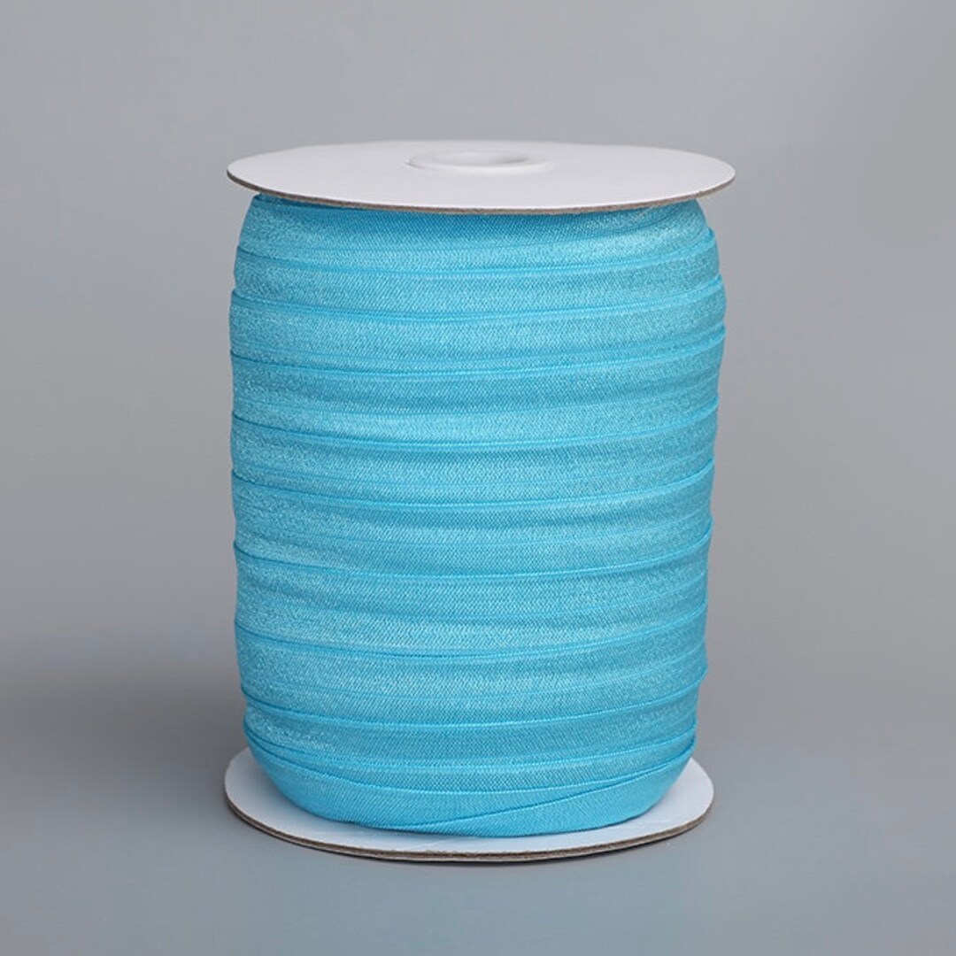 90 Yards 5/8” Turquoise Elastic Roll for Headbands Clothing Bulk Spool ...