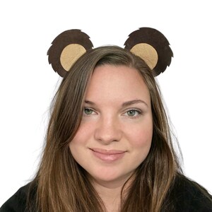 Dark Brown and Tan Bear Theme Ears Headbands Birthday Party Favors ...