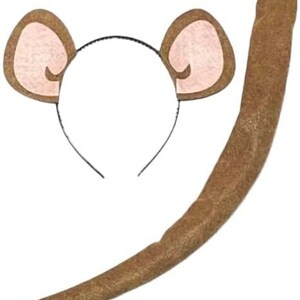 Mouse and or Cat Ears Tail Animal Headband Birthday Party Favor ...