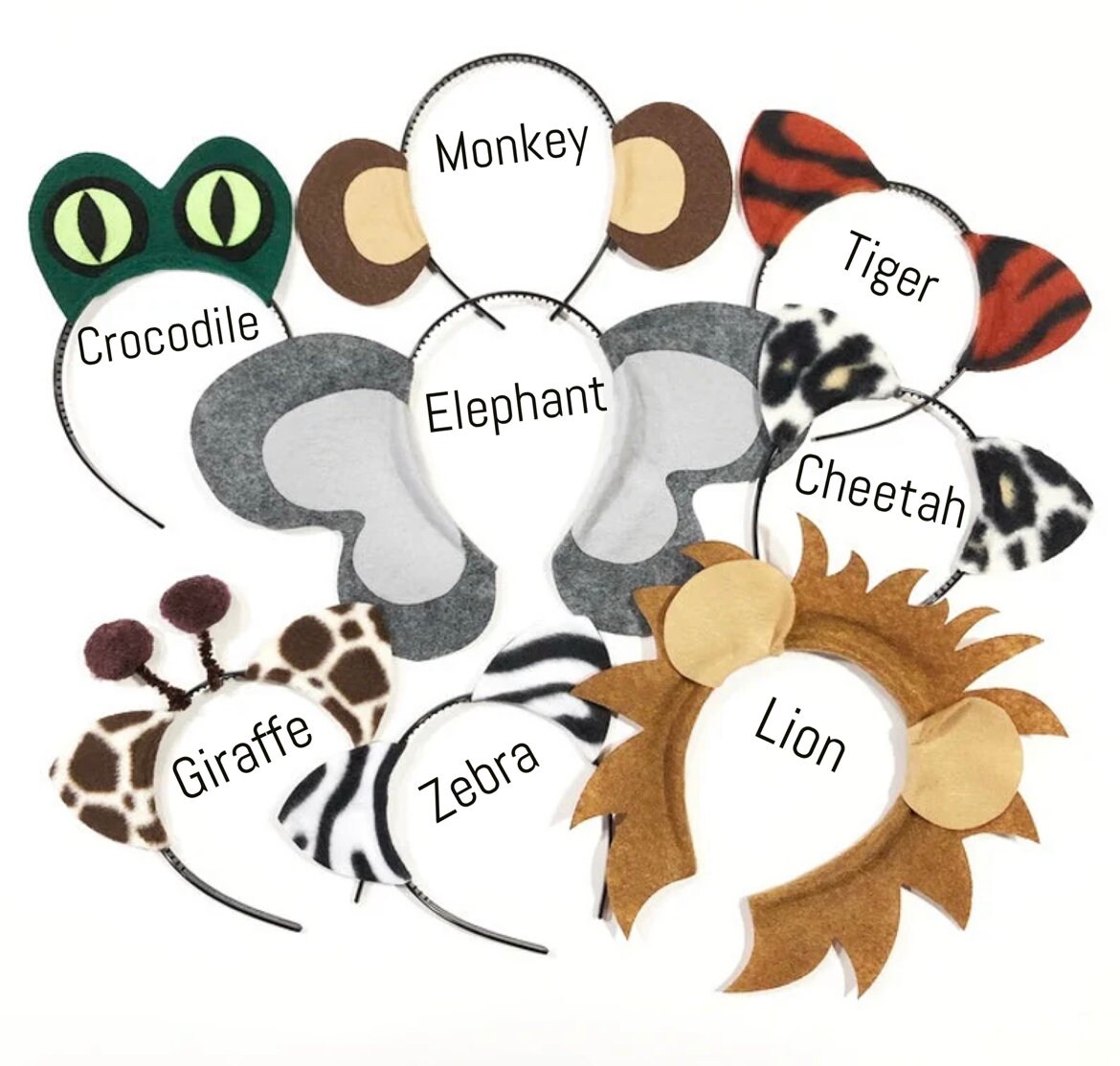 Animal Ear Headbands for Zoo Theme Birthday Party Favors, Halloween ...