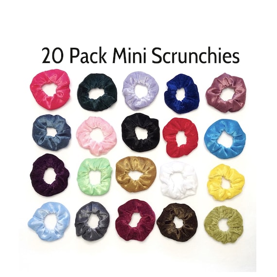 20 MINI Velvet Scrunchies Hair Accessories Colorful Assortment | Etsy