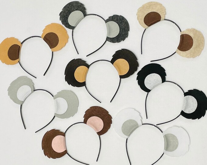 Tan and Brown Honey Bear Theme Ears Headbands Birthday Party - Etsy
